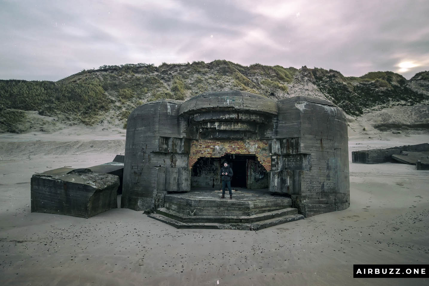 Drone footage of concrete bunkers from the WW2! - AirBuzz.One Drone Blog